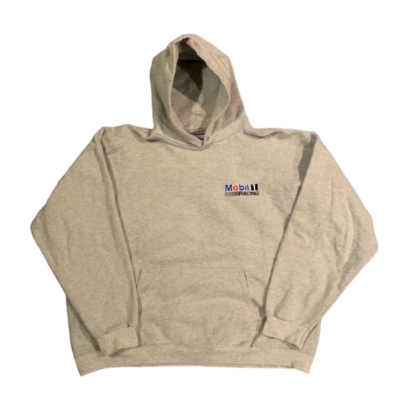 Hanes | Shirts | Vintage Mobil Racing Hoodie | Poshmark